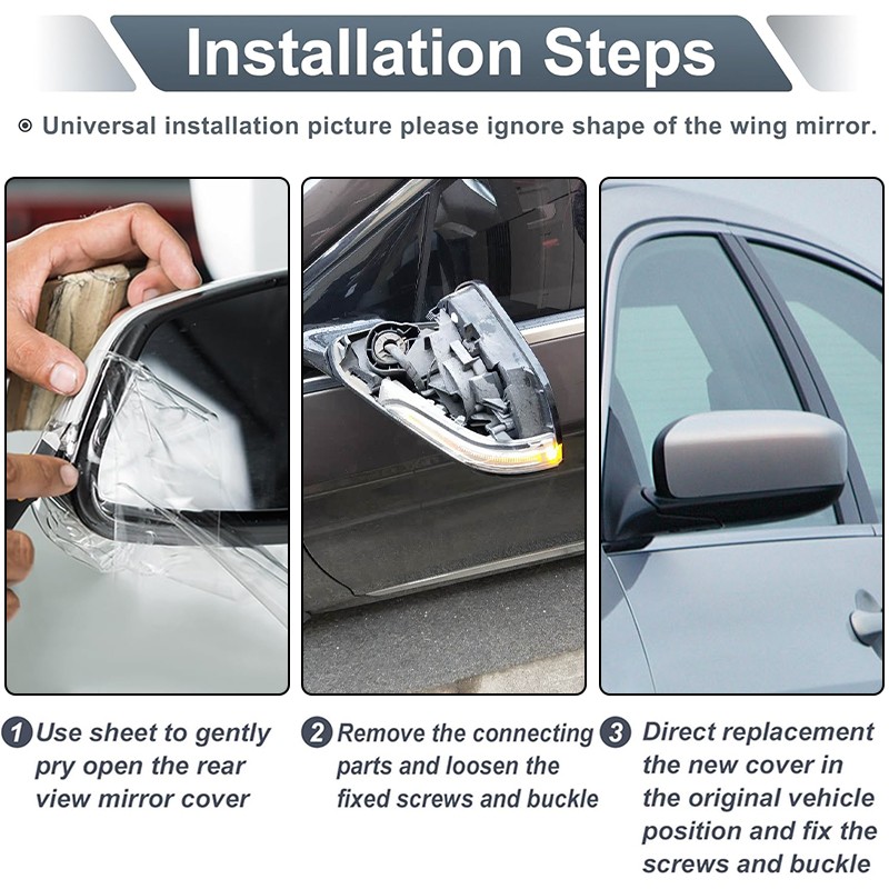 Left&Right Side Rearview Mirror Cap Cover For Honda Accord 2003-2007 US ...