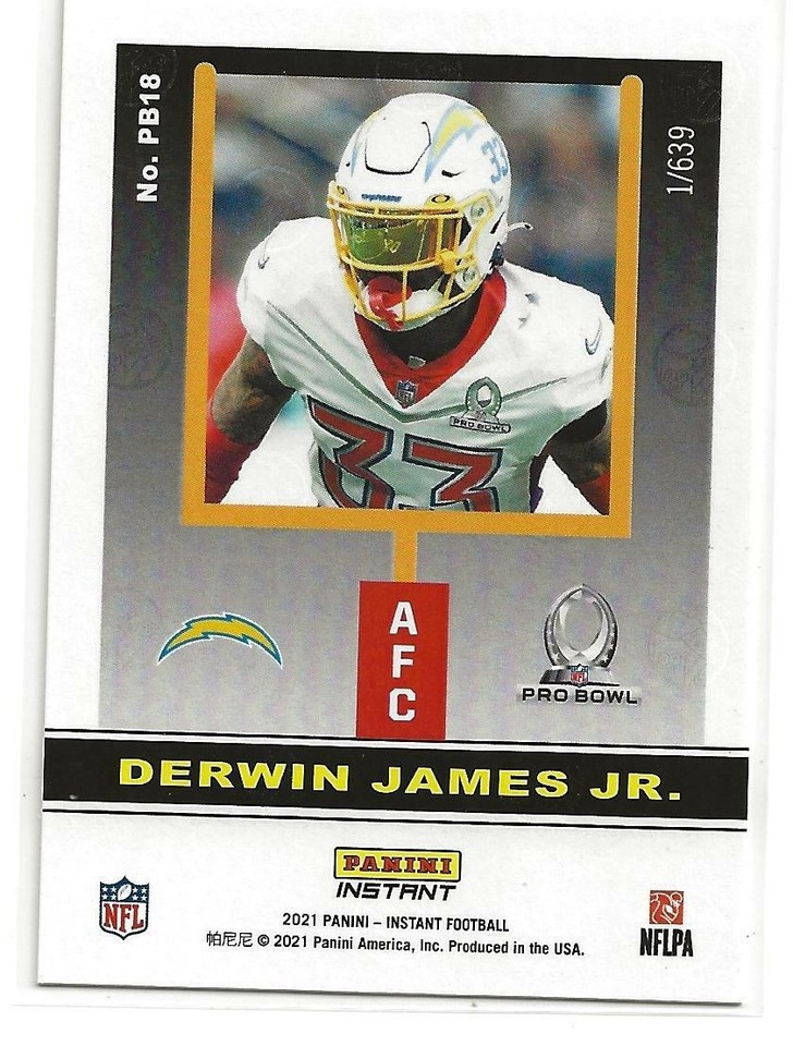 2021 Panini Instant Derwin James Jr. Pro-Bowl Card /639 | eBay