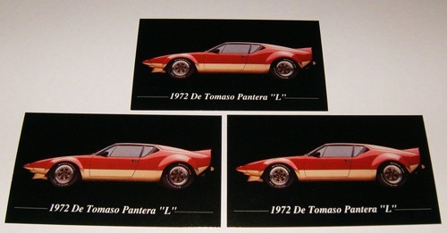 3-1972 DE TOMASO PANTERA L PHOTO MAGNETS 72 70 71 73 74 75 76 77 78 79 ...