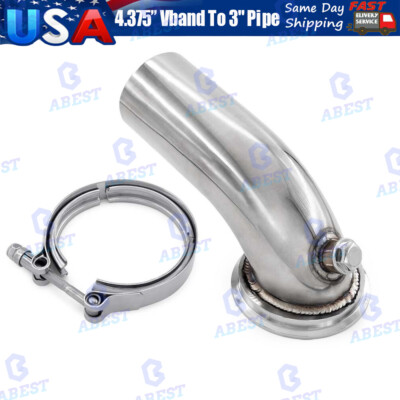 Stainless Downpipe Elbow 90° Holset Turbo HY35 HX HE351 V-band Flange ...