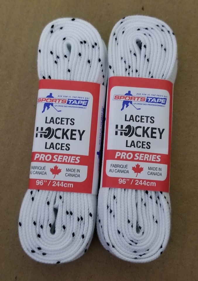 SPORTS TAPE HOCKEY LACES PRO SERIES- Two Pairs -MADE IN CANADA - 96 ...