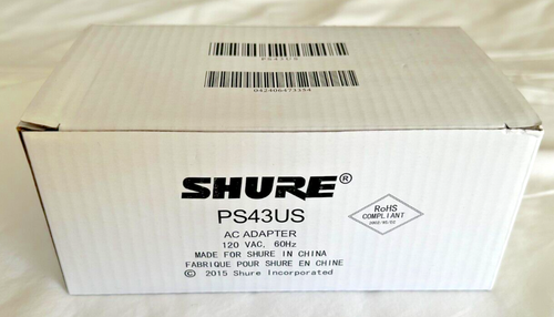 NEW Genuine Shure PS43US 100-240VAC PSU Power Supply for GLXD4/ULXP4 ...