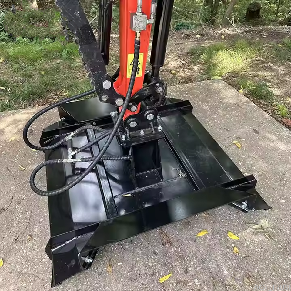 AGT 35in Black Brush Mower Mini Excavator Cutter Mower Attachment 110KG ...