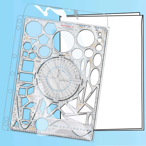 NEW MATHOMAT V2 Math Template 28 Page Instruction Book Binder Geometry ...