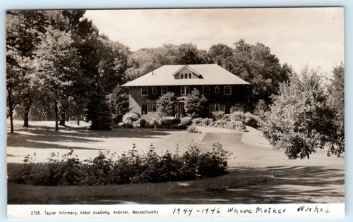 RPPC ANDOVER, Massachusetts MA ~ Taylor Infirmary ABBOT ACADEMY c1940s ...