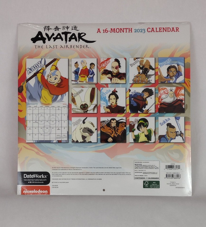 Trends International 2023 Nickelodeon Avatar: The Last Airbender Wall ...