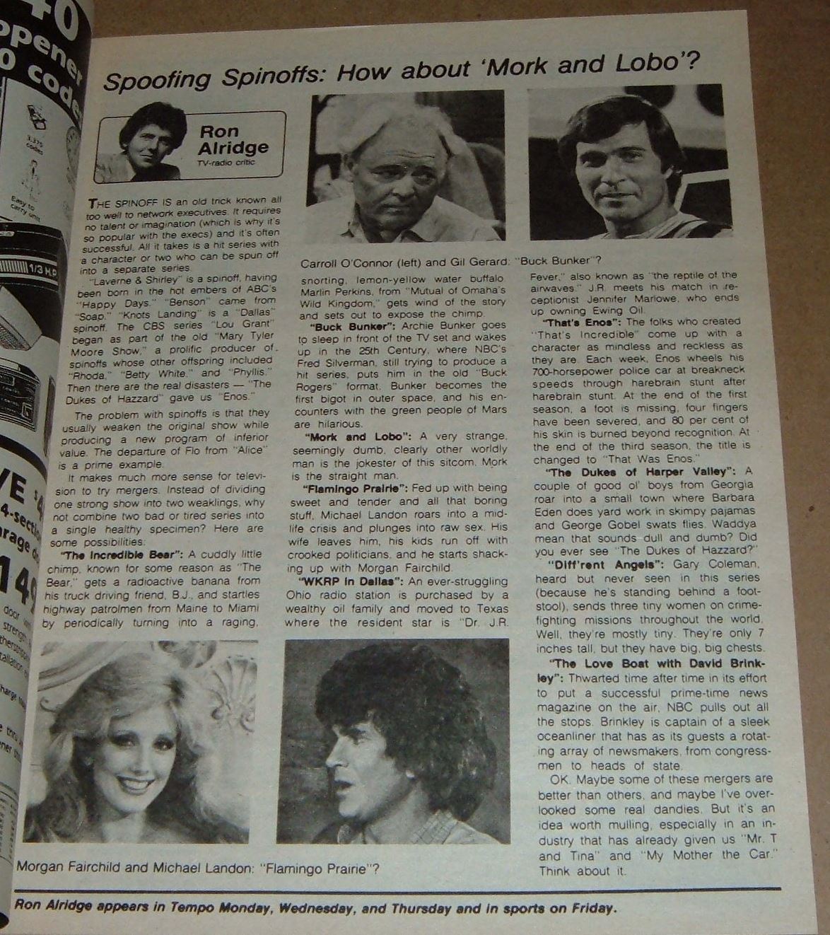 CHICAGO TV WEEK TV GUIDE/TOM HANKS/BJ AND THE BEAR/RANDI BROUGH/FAMILY ...