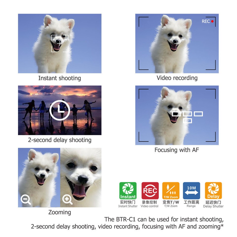 Bluetooth Remote Control for Canon EOS R5 R6 R8 R50 R6II M50 6D Mark II ...