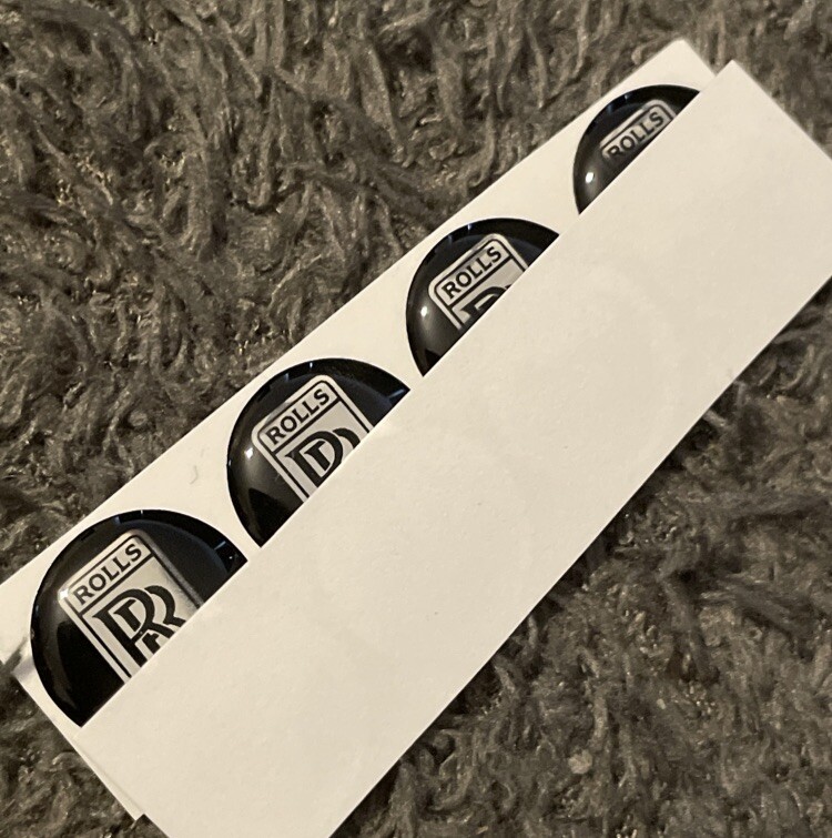 5x ROLLS ROYCE STYLE KEY FOB EMBLEM LOGO STICKER BADGE | eBay