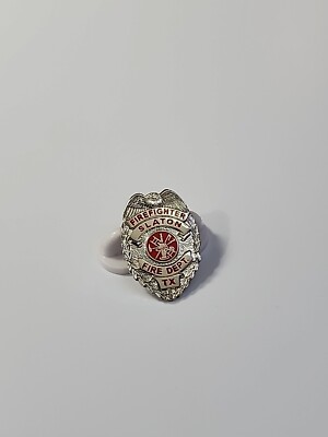Slaton Fire Department Pin Firefighter Lubbock County Texas Red ...
