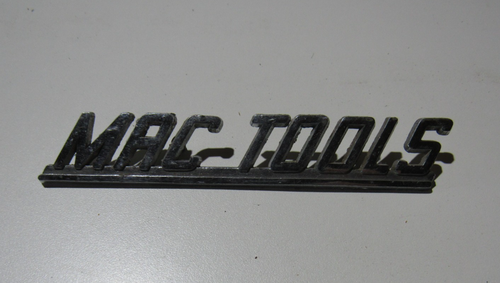 Vintage Metal Automotive Mac Tools Emblem Badge Logo Nameplate Ornament ...