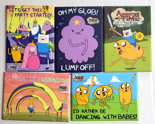 Adventure Time fridge Magnet 5pc Set Lumpy Space Princess Finn Jake ...