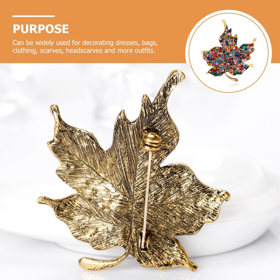 Tree Leaf Branch Brooches Mini Maple Fashionable Clothing Jewelry ...