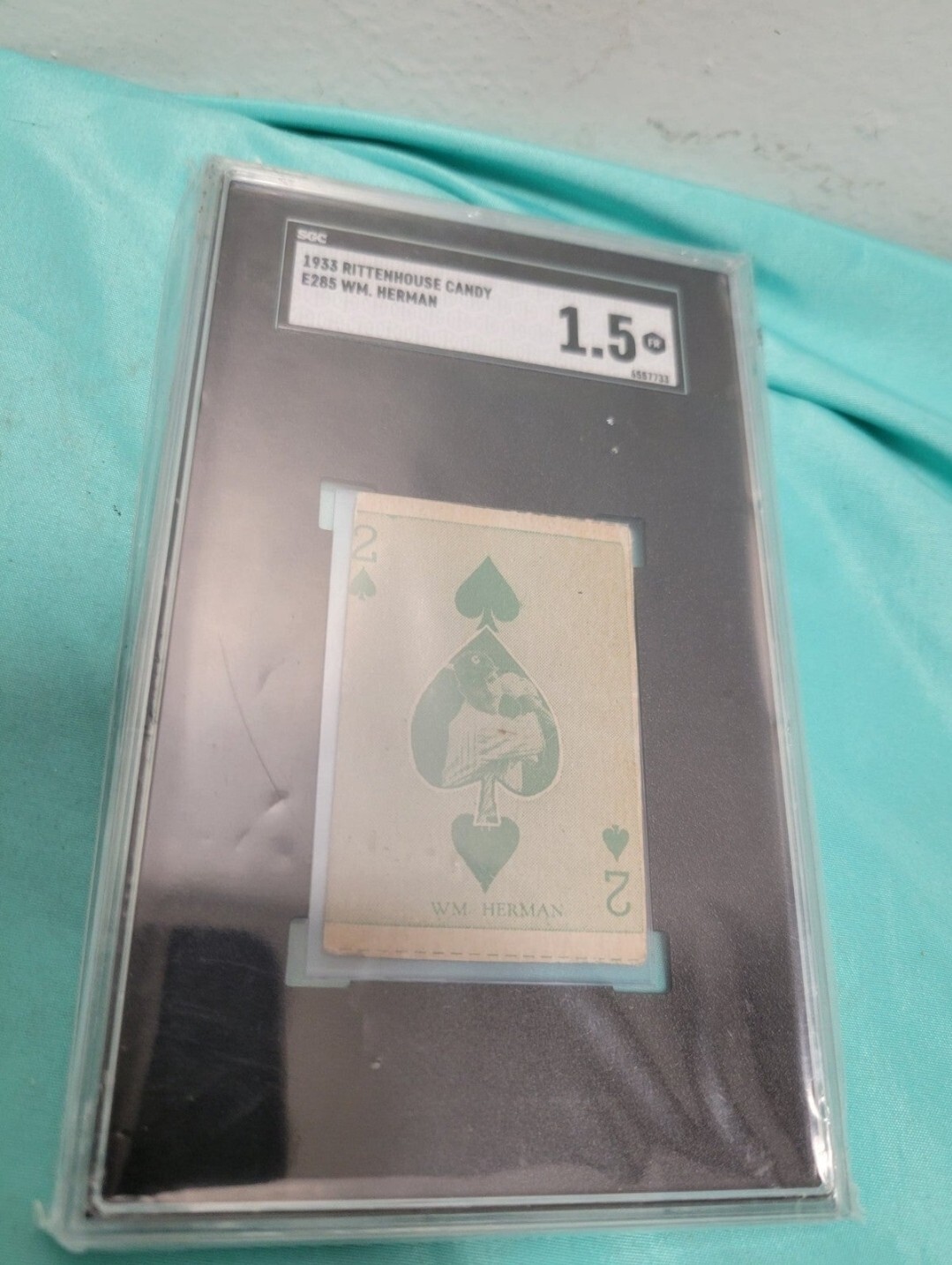 1933 Rittenhouse Candy Ace of Spades W.H. Billy Herman SGC 1.5 | eBay