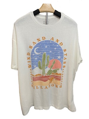 Billabong - Wind Sand and Stars Tee White Small (New/Without Tags) | eBay