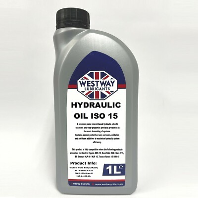 Hydraulic Oil 15 Fluid 1L VG15 High Grade 1 Litre ISO 15 DIN 51524 ...