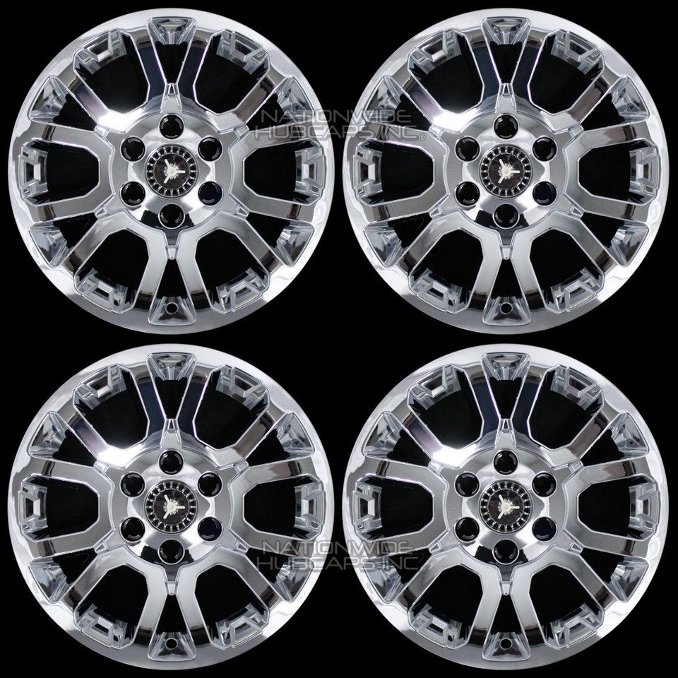 4 Chrome 2014-20 GMC SIERRA 1500 YUKON 18" Wheel Skins Hub Caps Alloy ...