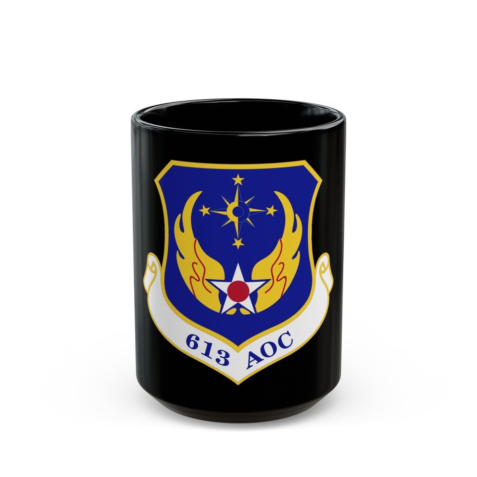 613th Air and Space Operations Center (U.S. Air Force) Black Coffee Mug ...