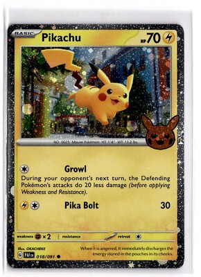 2024 Pokemon #018/091 Pikachu Growl Pika Bolt Basic HP70 B | eBay