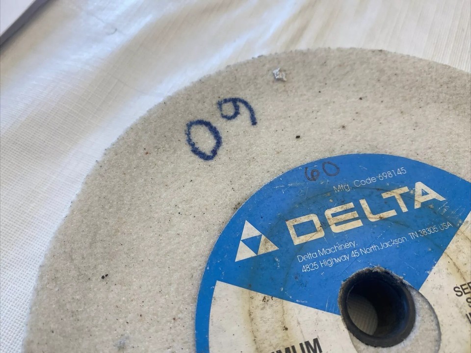 Delta Grinding Wheel 8" Diameter 60 Grit-Fine 23-269 White Wheel Read ...
