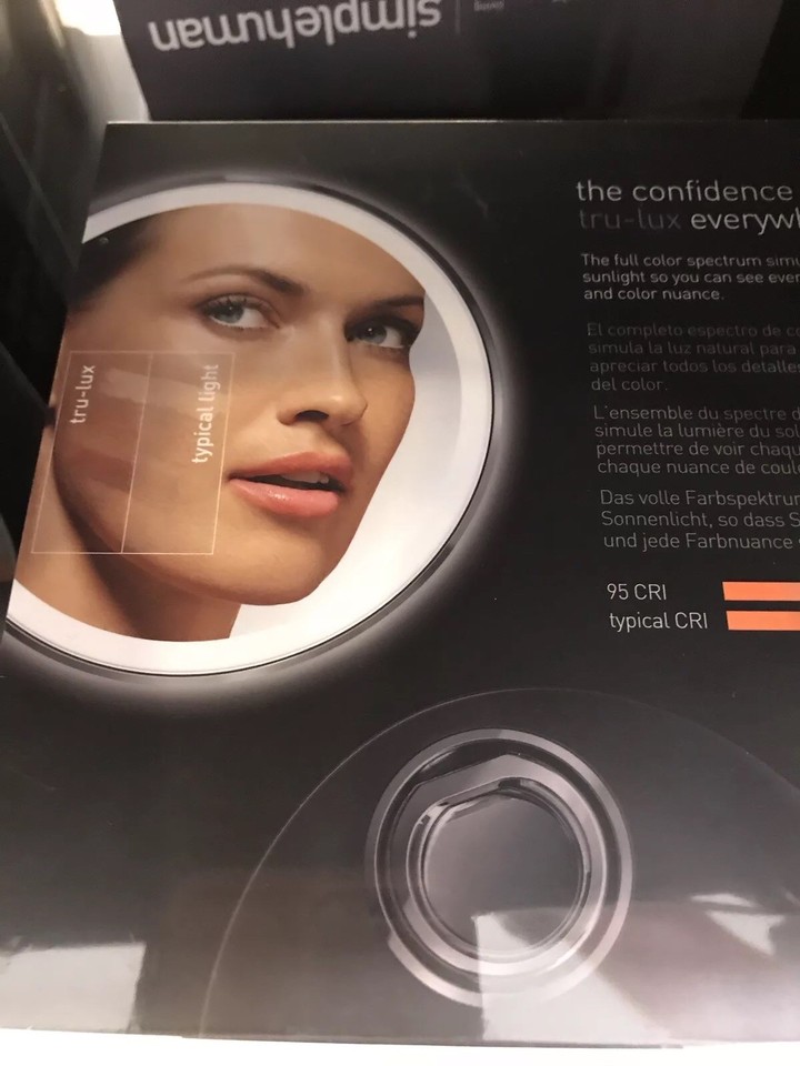 Simplehuman Sensor Mirror Compact 3x Brushed Stainless Steel 4” Brand ...