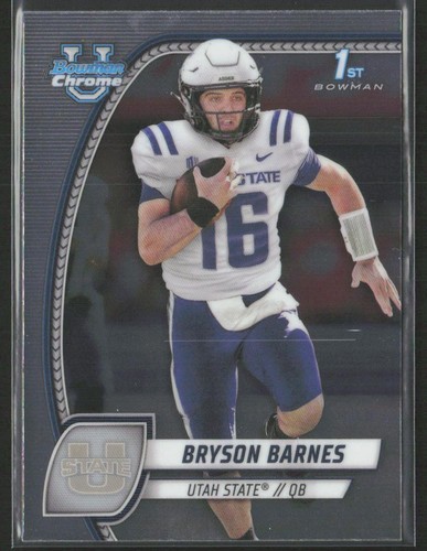 2024 Bowman University Chrome 29 Bryson Barnes Utah State Aggies ...