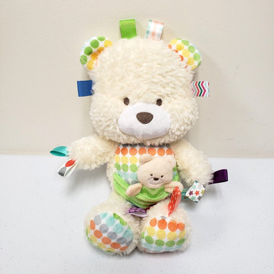 Taggies 14" Teddy Bear Baby Pouch Rattle Tags Stuffed Animal Plush | eBay