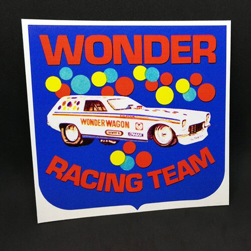 WONDER RACING TEAM Vintage Style DECAL, Vinyl STICKER, rat rod, racing ...