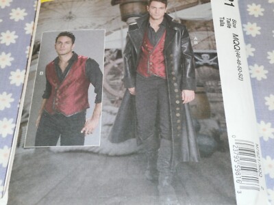 McCALL'S 7821 MEN'S LONG COAT / DUSTER & VEST COSTUME PATTERN-UNCUT-46 ...