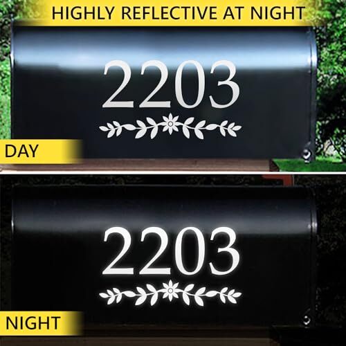 3 Inch Reflective Mailbox Numbers for Outside Rustic Style Front Door ...
