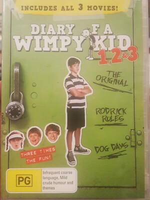 DIARY OF A WIMPY KID 1, 2 & 3 TRILOGY RODERICK RULES DOG DAYS CHILDREN ...