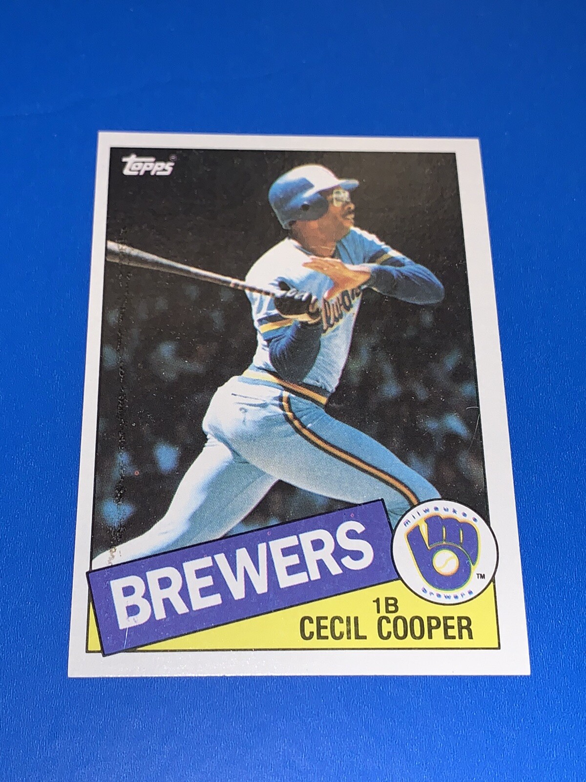 1985 Topps Cecil Cooper Baseball Card #290 Milwaukee Brewers Set Break ...