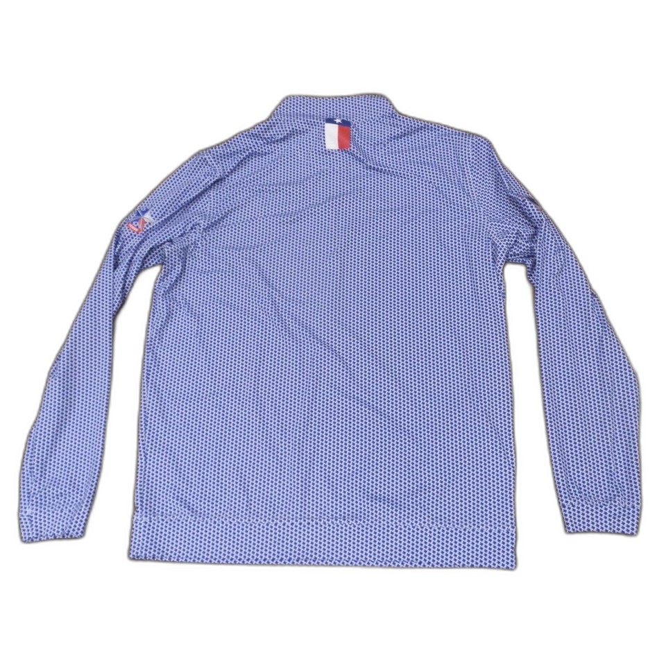 Rhoback Bud Light Blue Quarter Zip Pullover Texas Pattern Men's Size ...