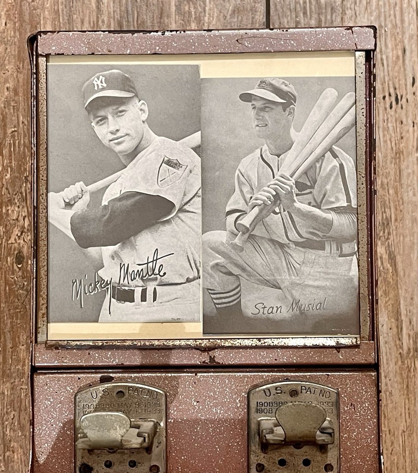 1940’-50’s Exhibit BASEBALL CARD Vending Machine Made In Chicago Mantle ...