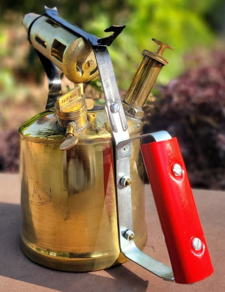 Antique-Style Brass Blow Torch Lamp – Authentic Vintage Reproduction ...