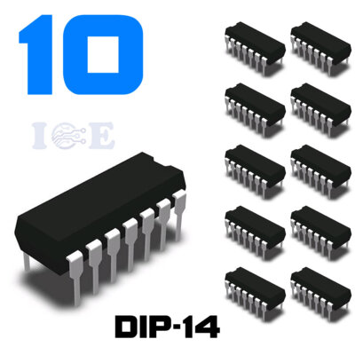 10pcs SN74HC00N DIP14 SN74HC00 DIP 74HC00 IC QUAD 2-INPUT NAND GATE DIP ...