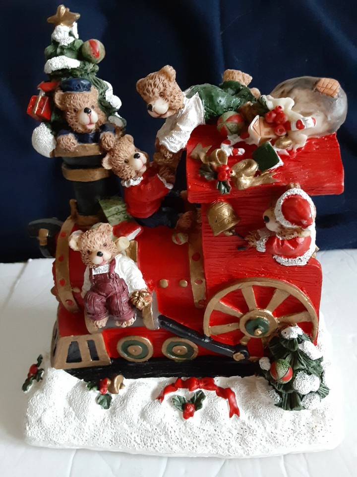 Vintage Musical Ceramic Christmas Train Plays Jingle Bells | eBay
