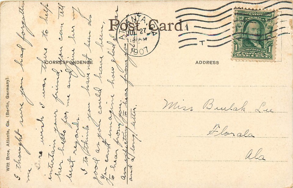 Georgia, GA, Atlanta, Terminal Station 1907 Postcard | eBay