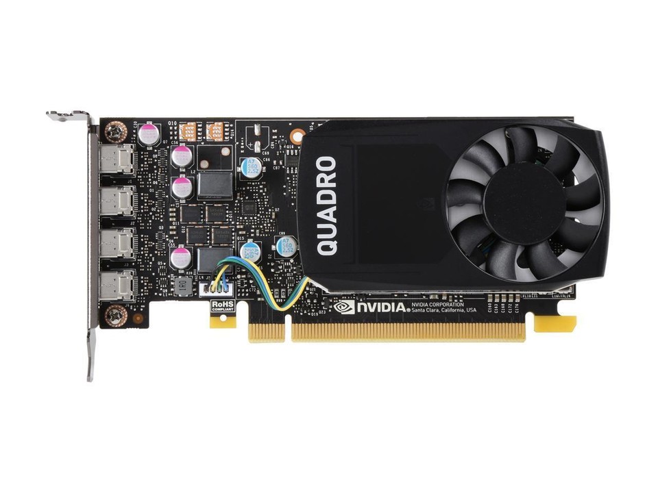 NVIDIA Quadro P620 2GB GDDR5 4x Mini DP Low Profile Video Card Dell HP ...