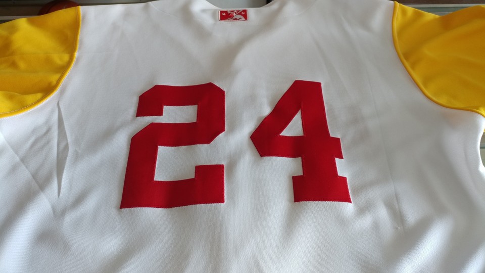 Rochester Red Wings D'Angelo Jimenez Autographed Kodak Game Used Jersey ...