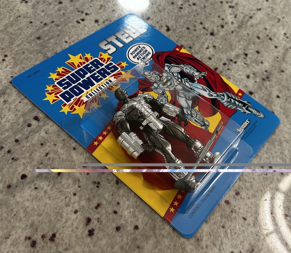 Custom Kenner Super Powers - STEEL Figure - w/collector Card - MOC! | eBay