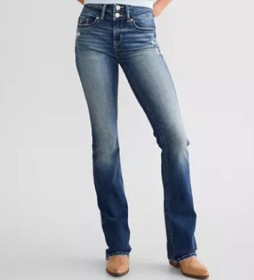 BKE Stella mid-rise slim fit tailored bootcut stretch JEANS denim 25 x 35 1/2 | eBay