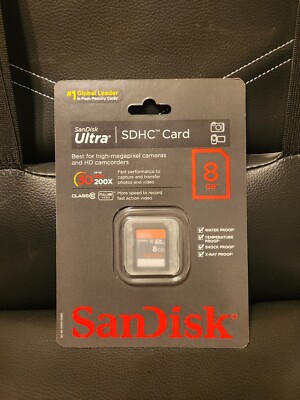 SanDisk Ultra 8GB Class 10 10MB/s SDHC UHS-I Card Sealed Retail SDSDU ...