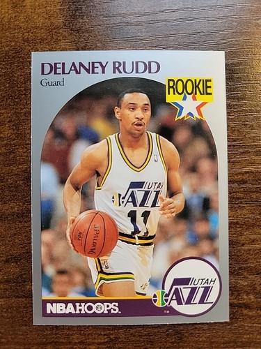 Delaney Rudd 1990-1991 NBA Hoops #293 - Rookie - Utah Jazz - NBA ...