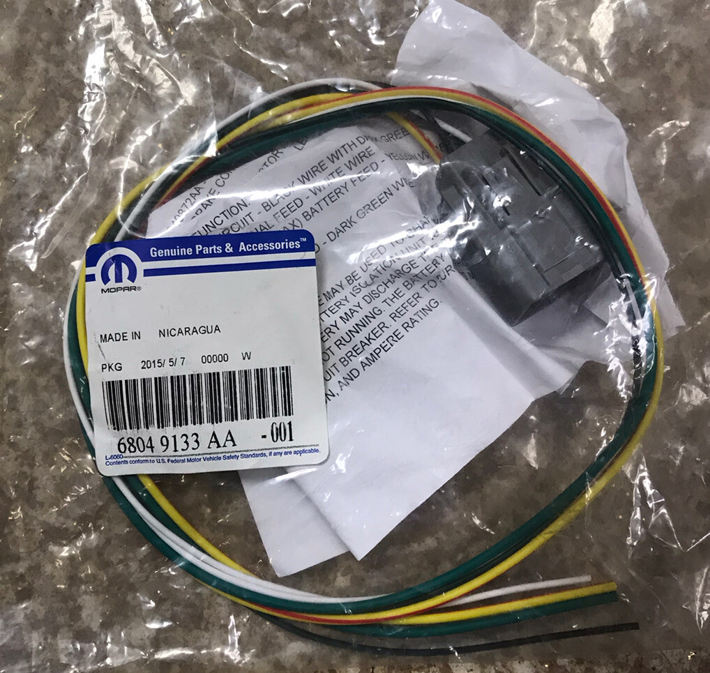 Trailer Tow Side Connector Mopar 68049133AA for sale online | eBay