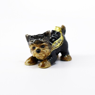 Kingspoint Designs Whiskey the Yorkie Mini Trinket Box, New | eBay