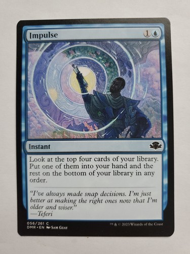 MTG Magic The Gathering Card Impulse Instant Blue Dominaria Remastered ...