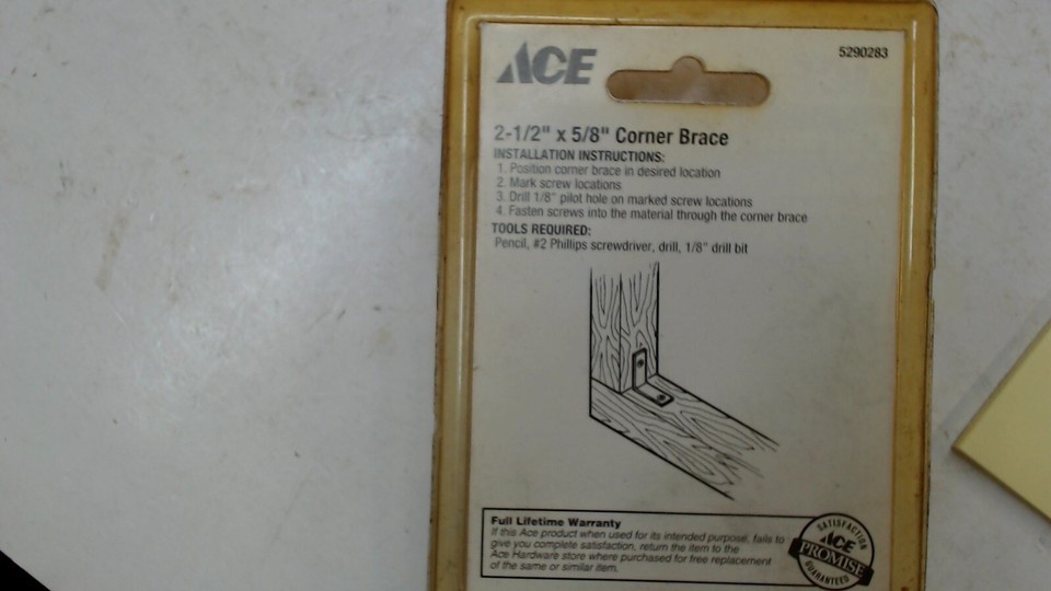 5290283 Ace 2 1/2x5/8 inch Bright Brass inside L corner brace | eBay