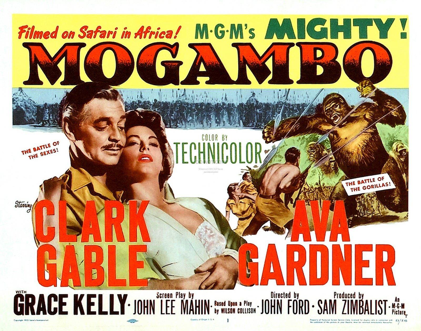 11X14 PHOTO - "MOGAMBO" MOVIE POSTER (REPRINT) (MP-018) | eBay