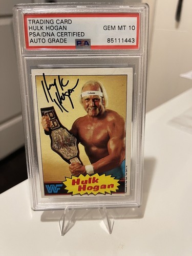 Autographed Hulk Hogan Signed WWF 1985 Topps #1 Card PSA/DNA AUTO 10 ...